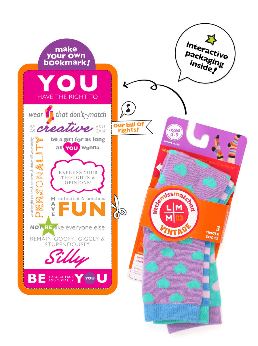 MARVELOUS HEARTS ANKLE SOCKS – Little Miss Matched